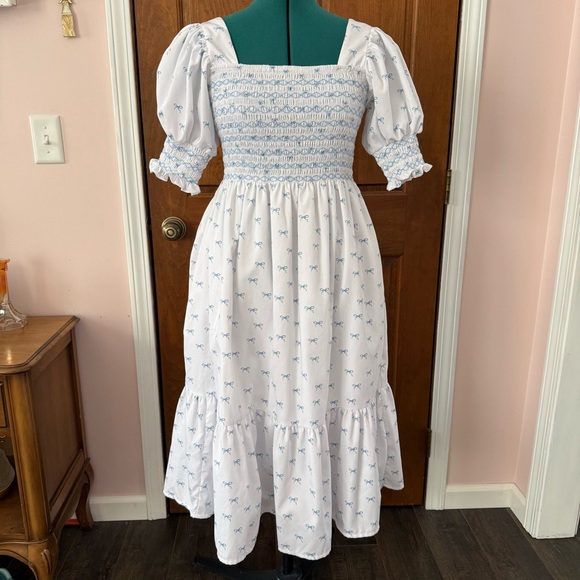 Dondolo | Dresses | Dondolo X Neely And Chloe Blue Bow Dress Small ...
